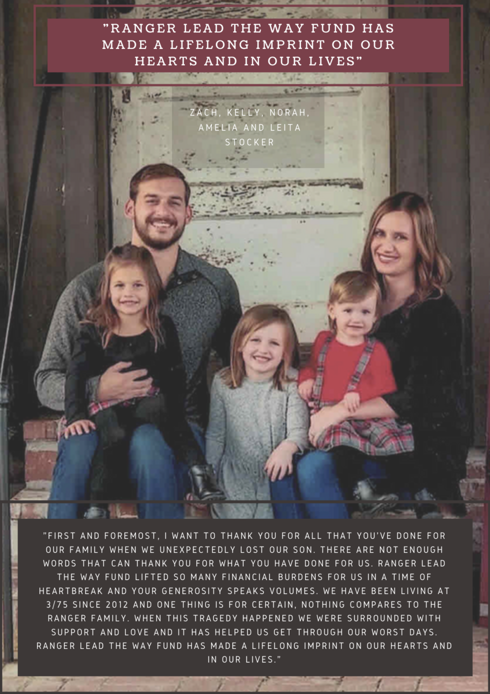 The Stocker Family | Army Ranger Lead the Way Fund